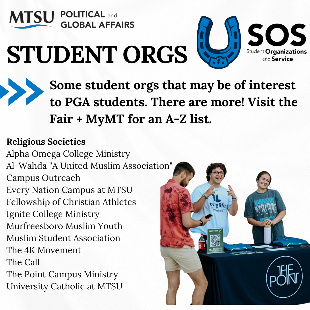 MTSU Student Clubs & Organizations – Department of Political and Global ...