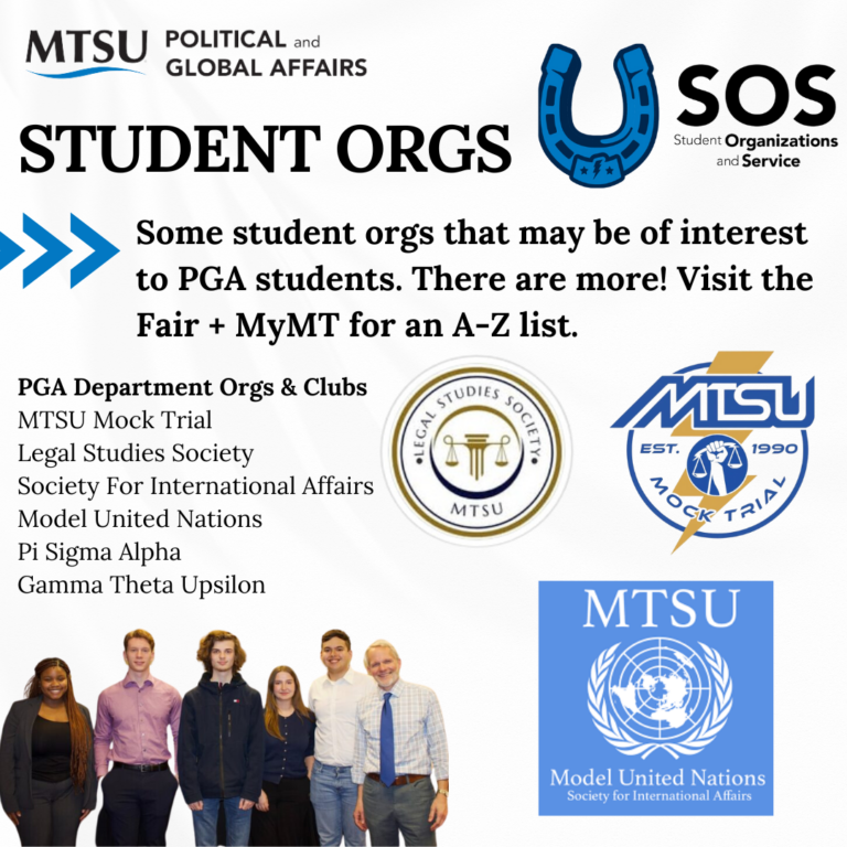 MTSU Student Clubs & Organizations – Department of Political and Global ...