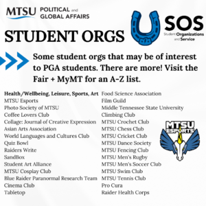 MTSU Student Clubs & Organizations – Department of Political and Global ...