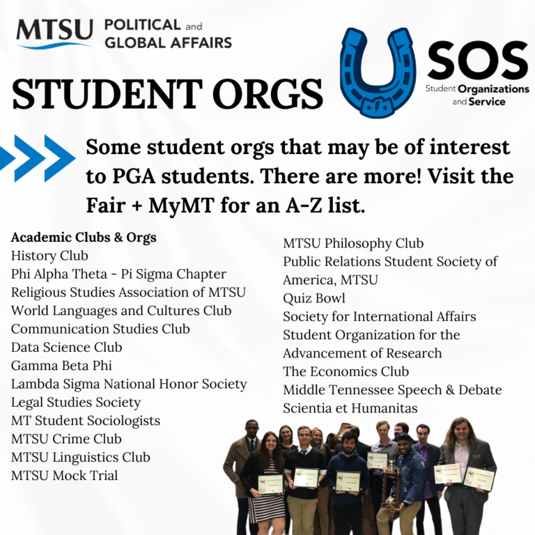 MTSU Student Clubs & Organizations – Department of Political and Global ...